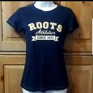 Roots | Tops | Embroidered Roots Athletics Tshirt Demi Sleeve Xs | Poshmark